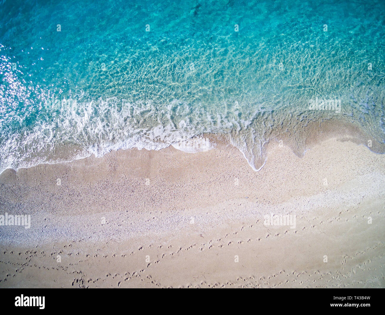 Drone view of Kathisma beach in Lefkas Greece Stock Photo - Alamy