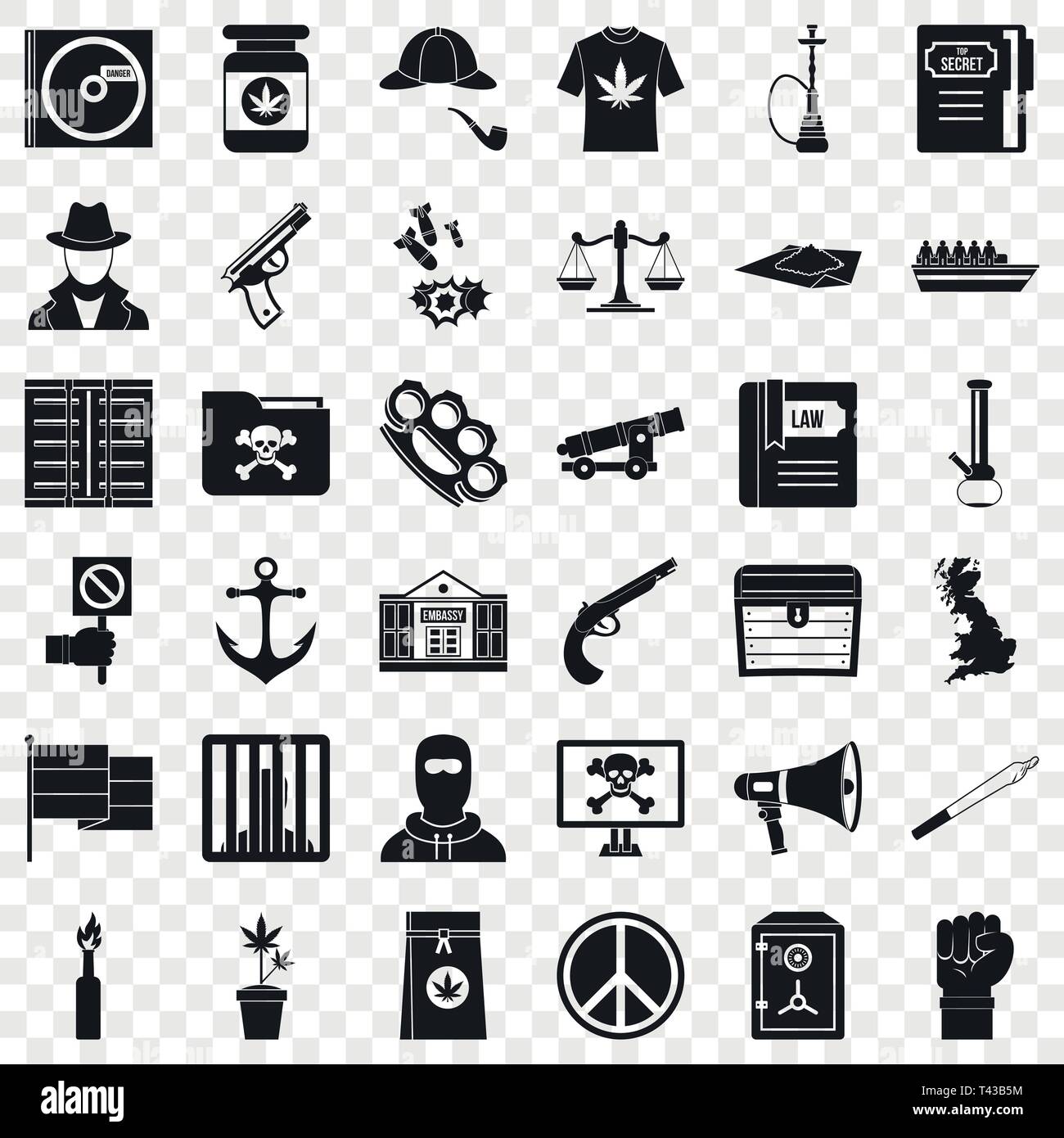 Crime investigation icons set, simple style Stock Vector Image & Art - Alamy