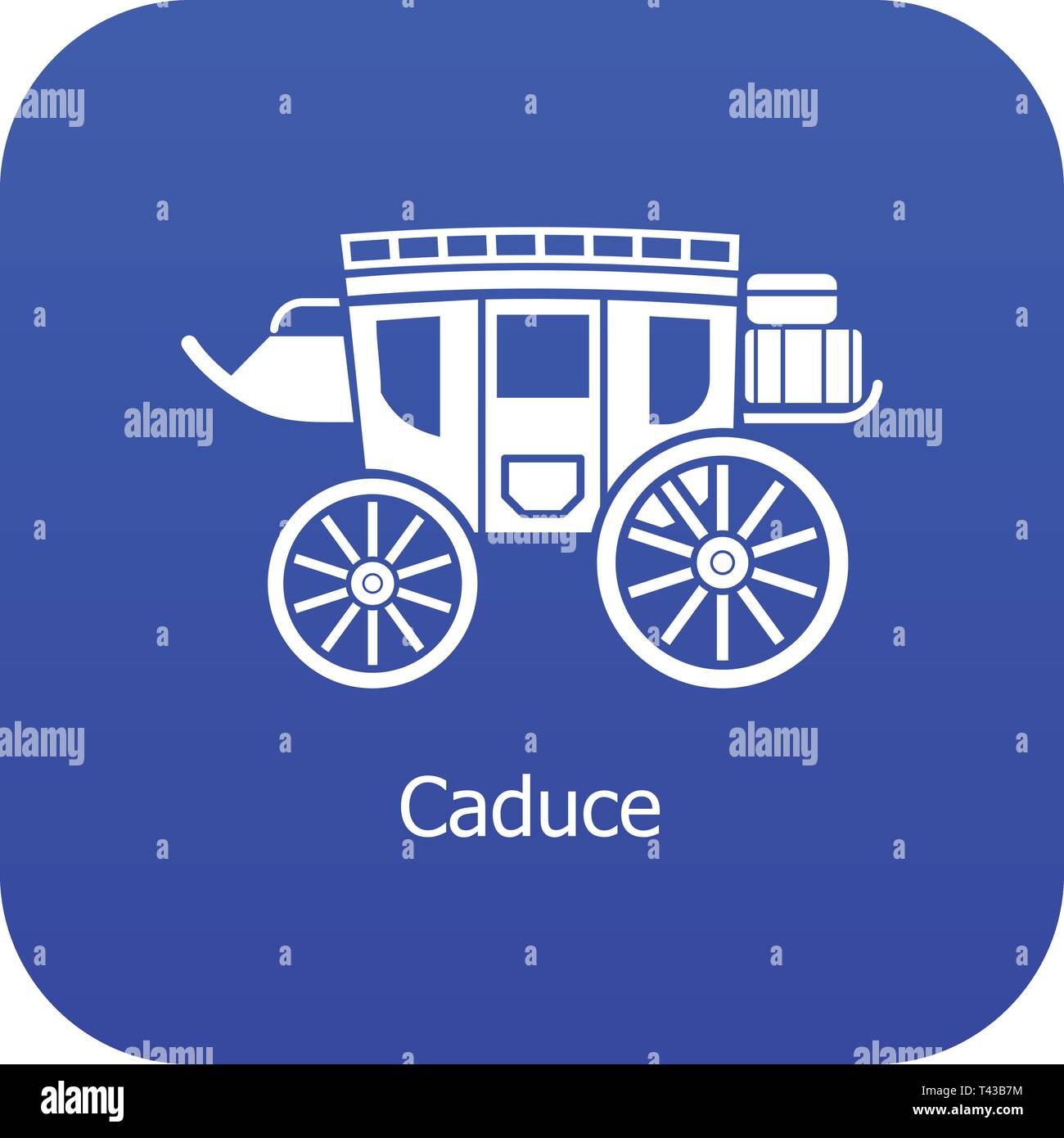 Carriage icon blue vector Stock Vector Image & Art - Alamy