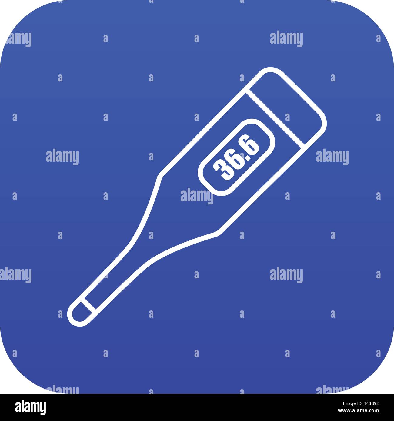 Digital thermometer icon blue vector Stock Vector Image & Art - Alamy