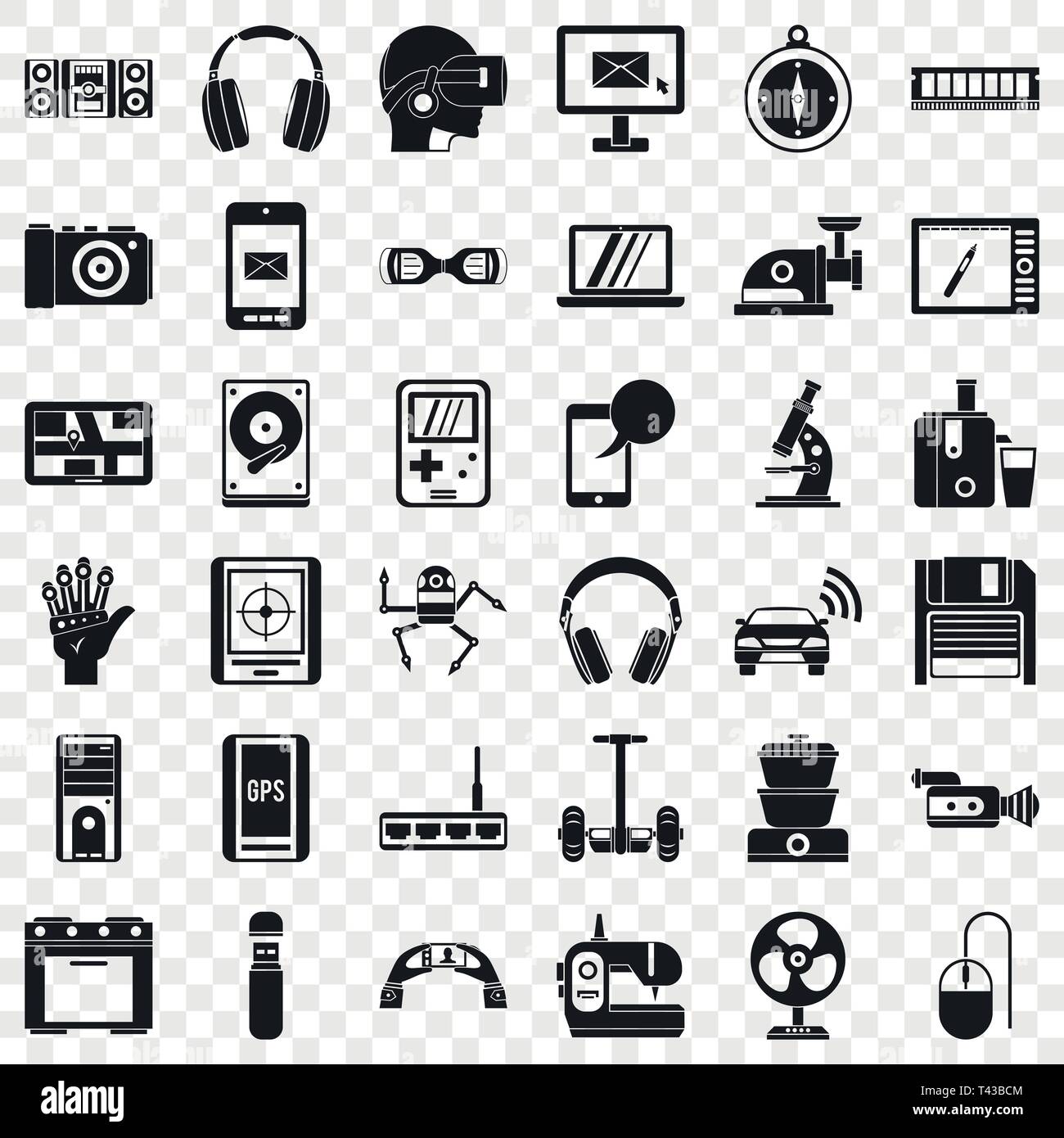 Device screen icons set, simple style Stock Vector Image & Art - Alamy