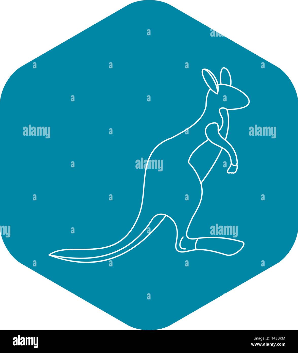 Kangaroo icon, outline style Stock Vector Image & Art - Alamy