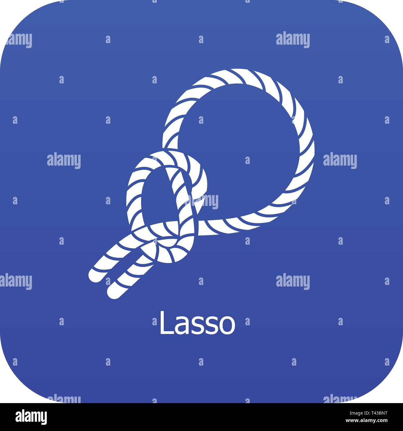 Lasso icon blue vector Stock Vector Image & Art - Alamy