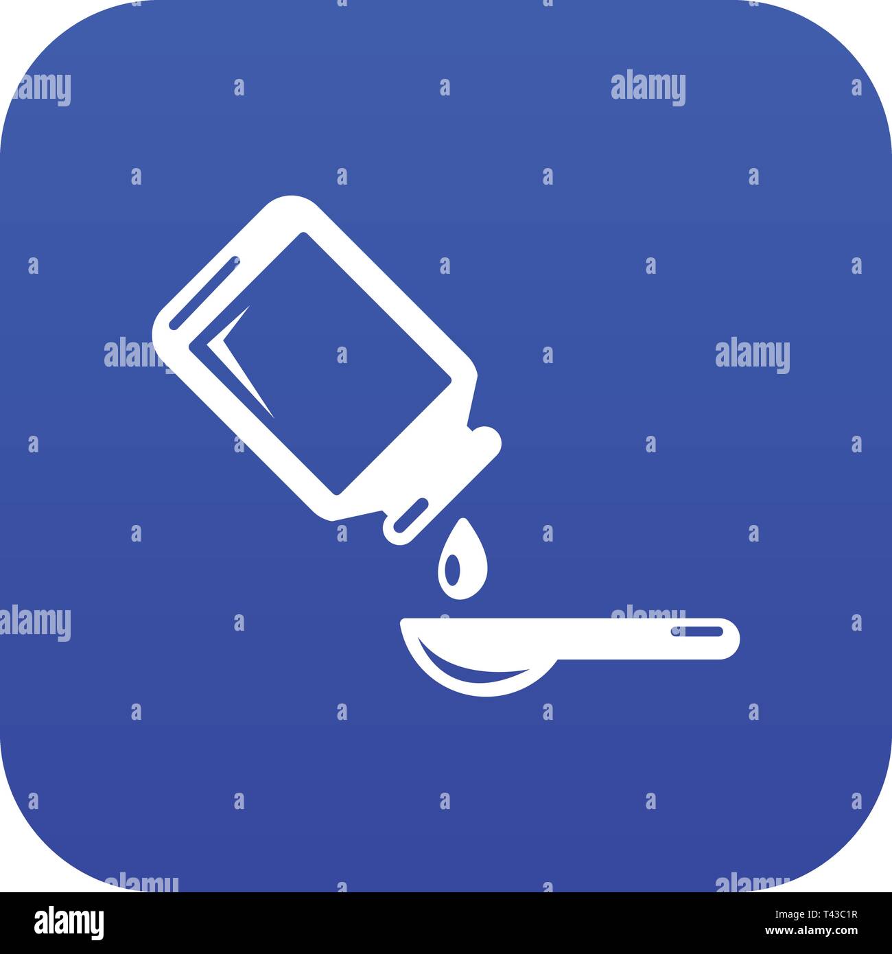 Medical syrup icon blue vector Stock Vector Image & Art - Alamy