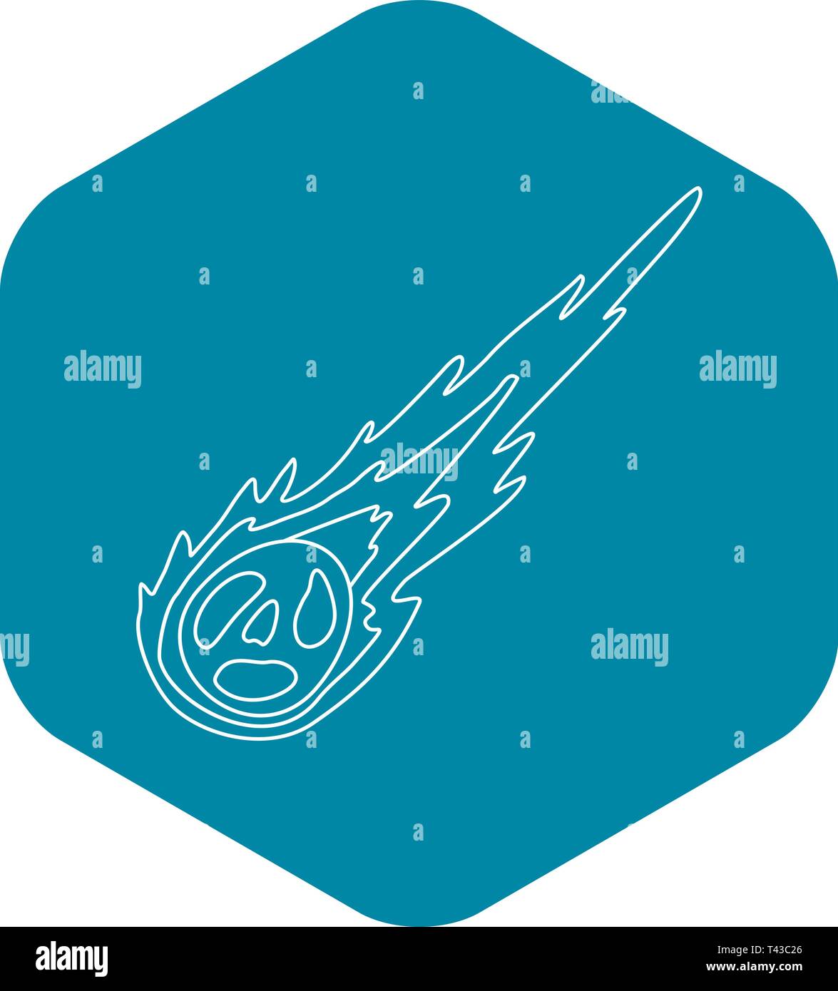 Meteorite icon, outline style Stock Vector Image & Art - Alamy
