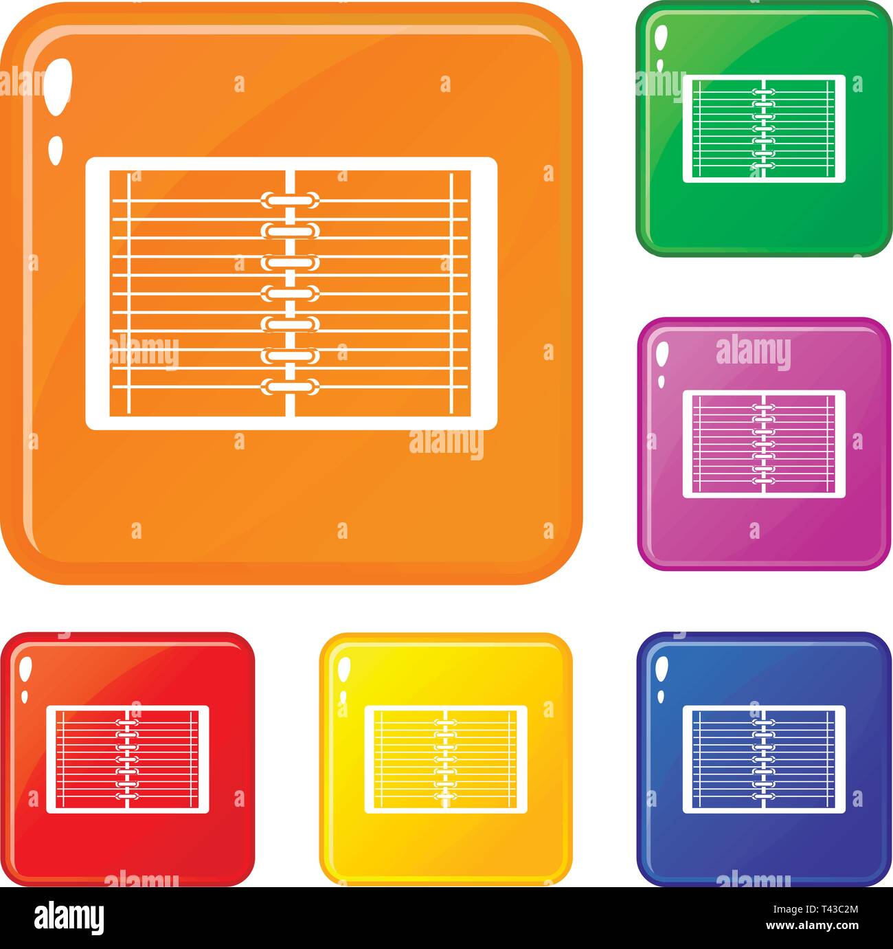Open spiral lined notebook icons set vector color Stock Vector Image ... Open spiral lined notebook icons set vector color Stock Vector Image ...