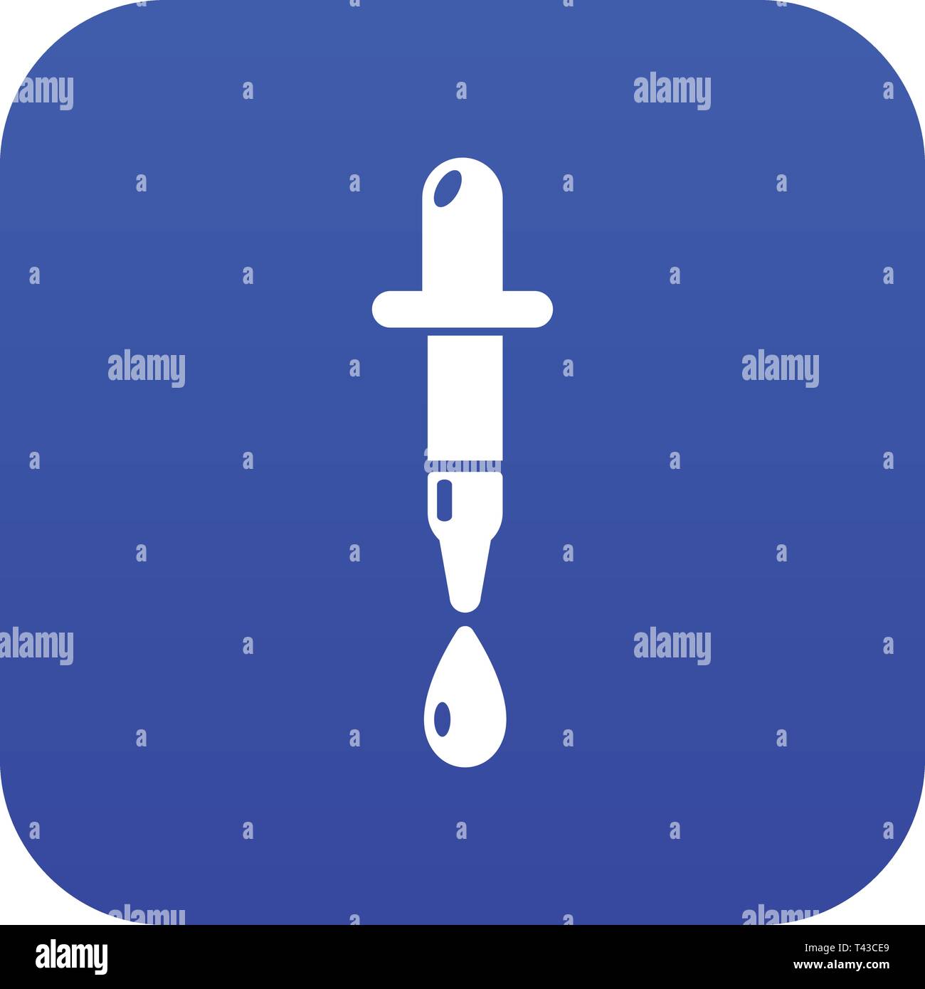 Dropper icon blue vector Stock Vector Image & Art - Alamy