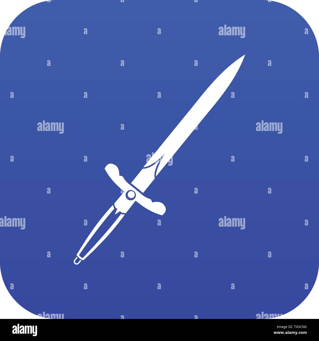Sword icon digital blue Stock Vector Image & Art - Alamy