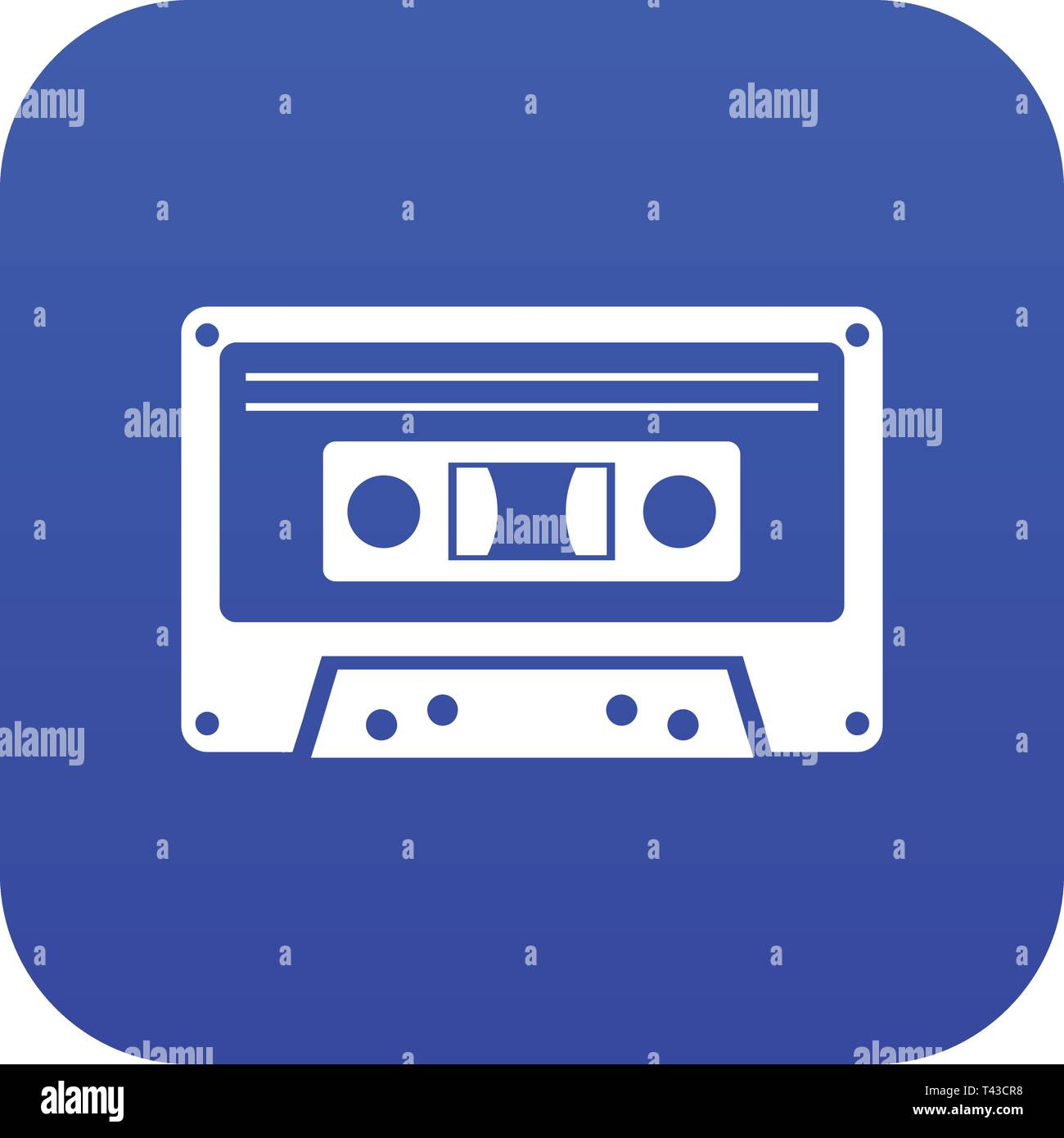 Cassette tape icon digital blue Stock Vector Image & Art - Alamy