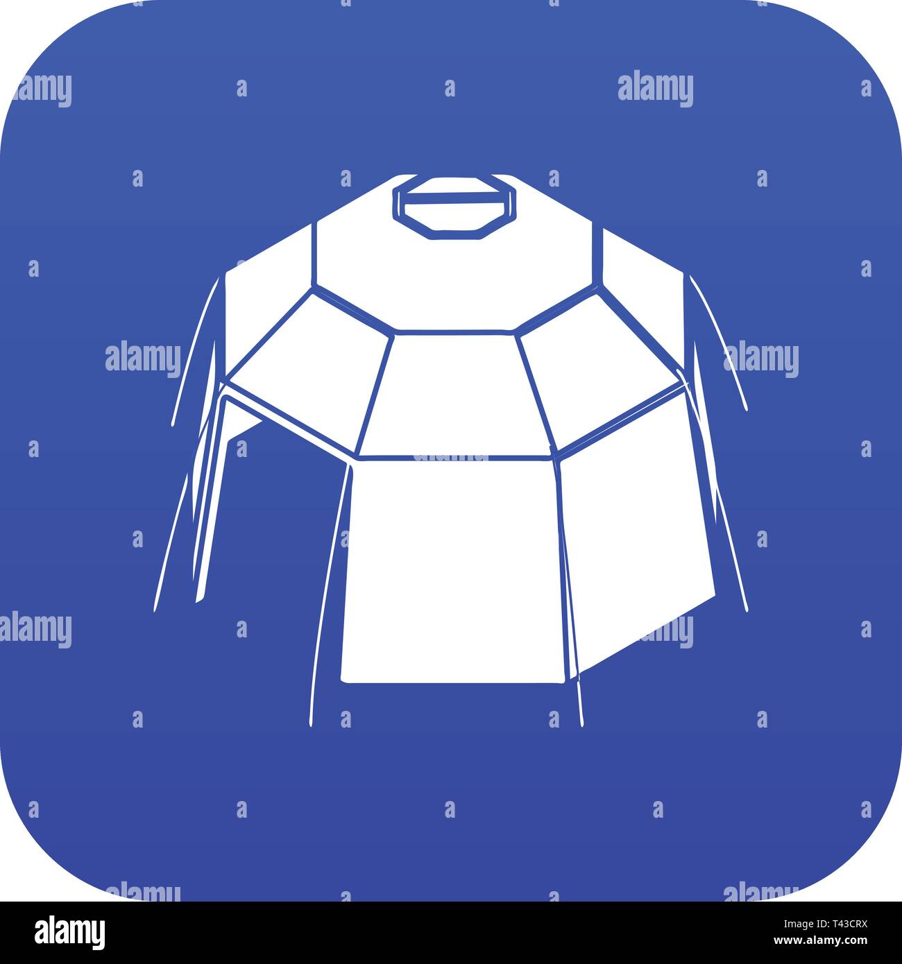 Hexagonal tent icon blue vector Stock Vector Image & Art - Alamy