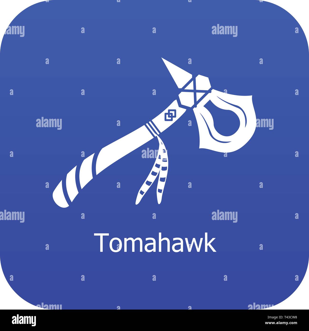 Tomahawk icon blue vector Stock Vector Image & Art - Alamy