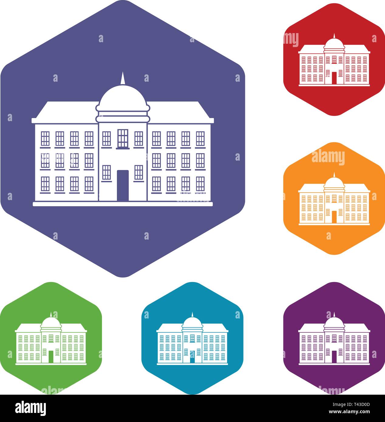 Capital building icons vector hexahedron Stock Vector Image & Art - Alamy