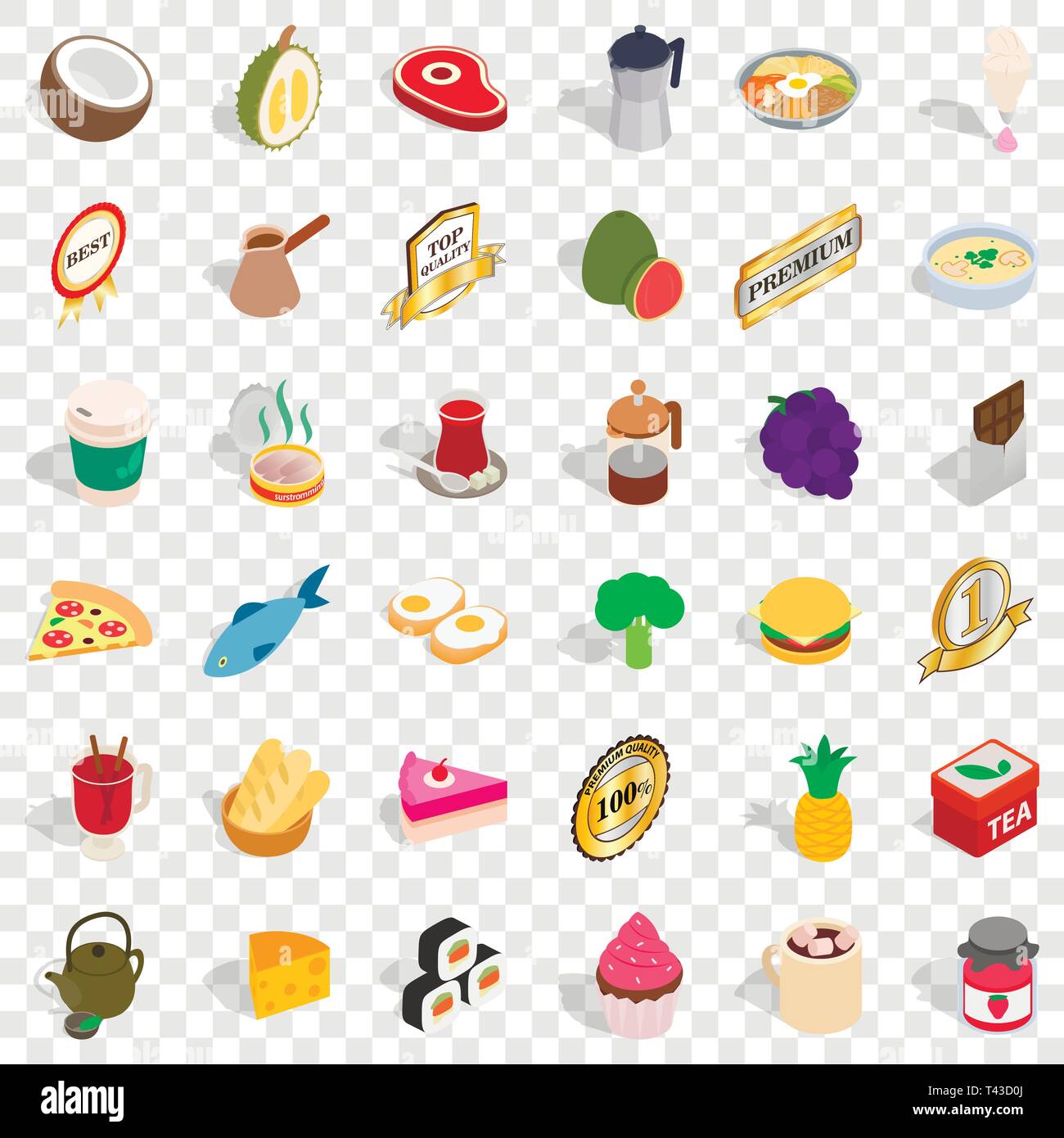 Cold drink icons set, isometric style Stock Vector Image & Art - Alamy