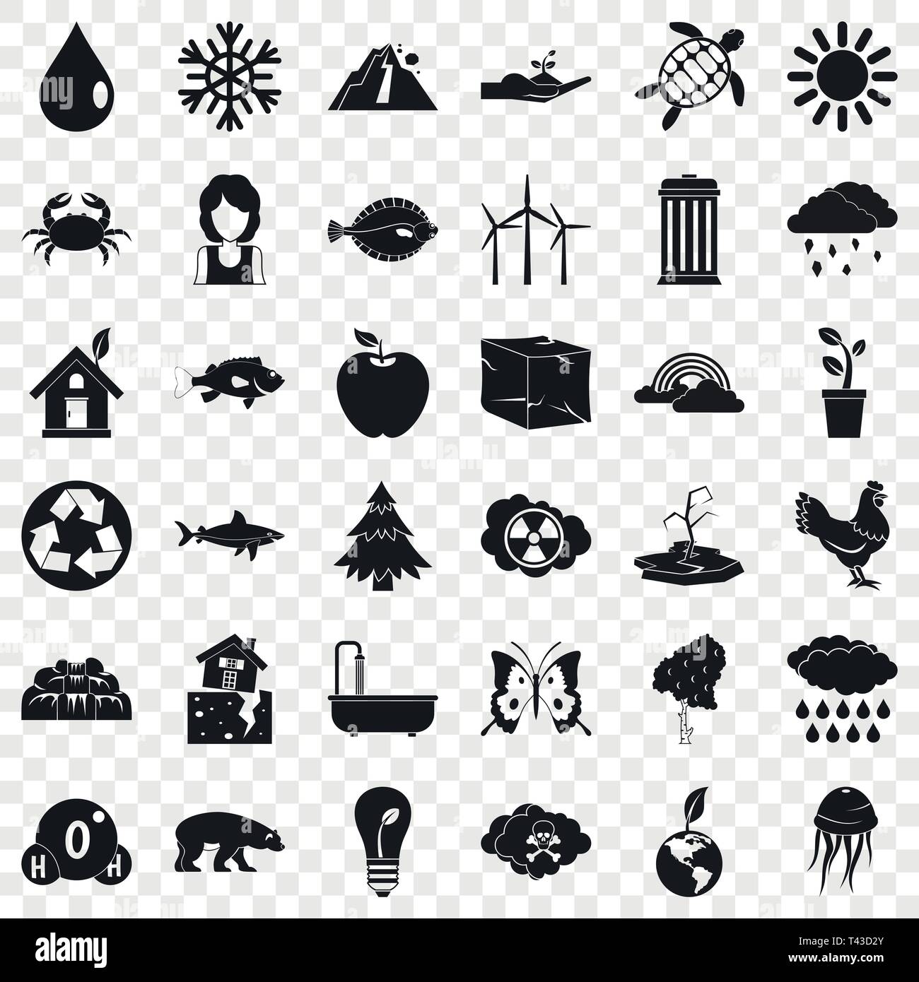 Earth icons set, simple style Stock Vector Image & Art - Alamy