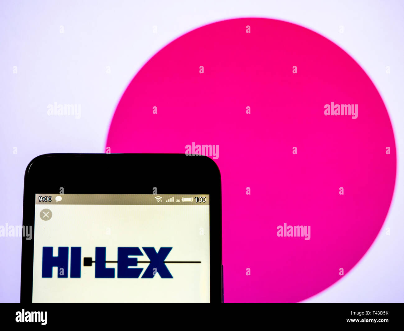 In this photo illustration a HI-LEX CORPORATION logo seen displayed on ...