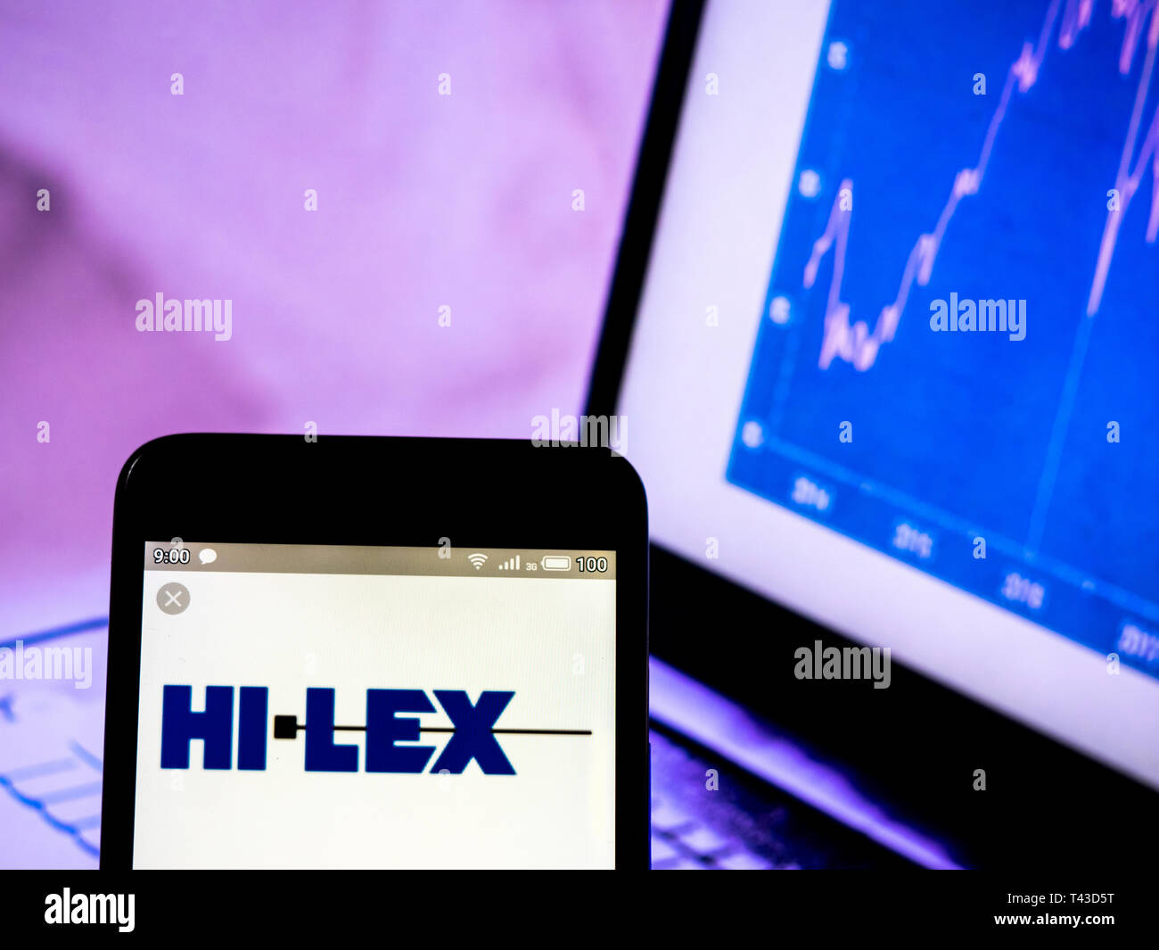 In this photo illustration a HI-LEX CORPORATION logo seen displayed on ...