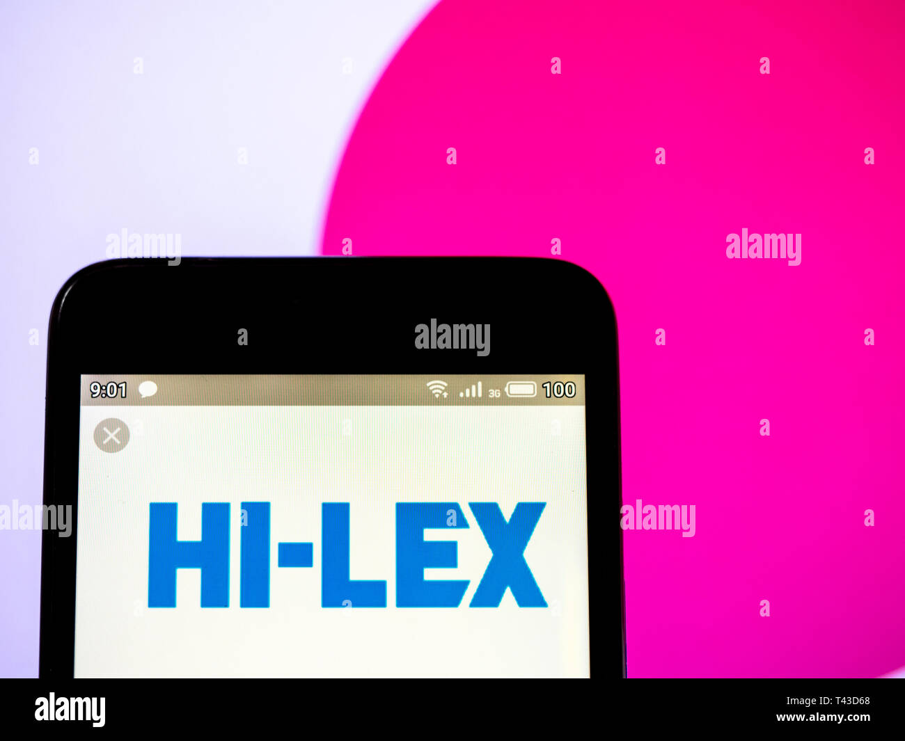 In this photo illustration a HI-LEX CORPORATION logo seen displayed on ...