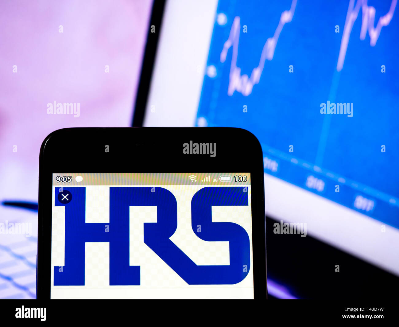 In this photo illustration a Hirose Electric Co., Ltd. logo seen ...