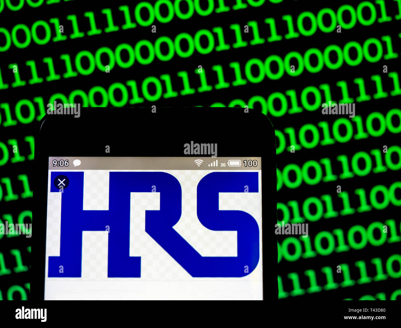 In this photo illustration a Hirose Electric Co., Ltd. logo seen ...