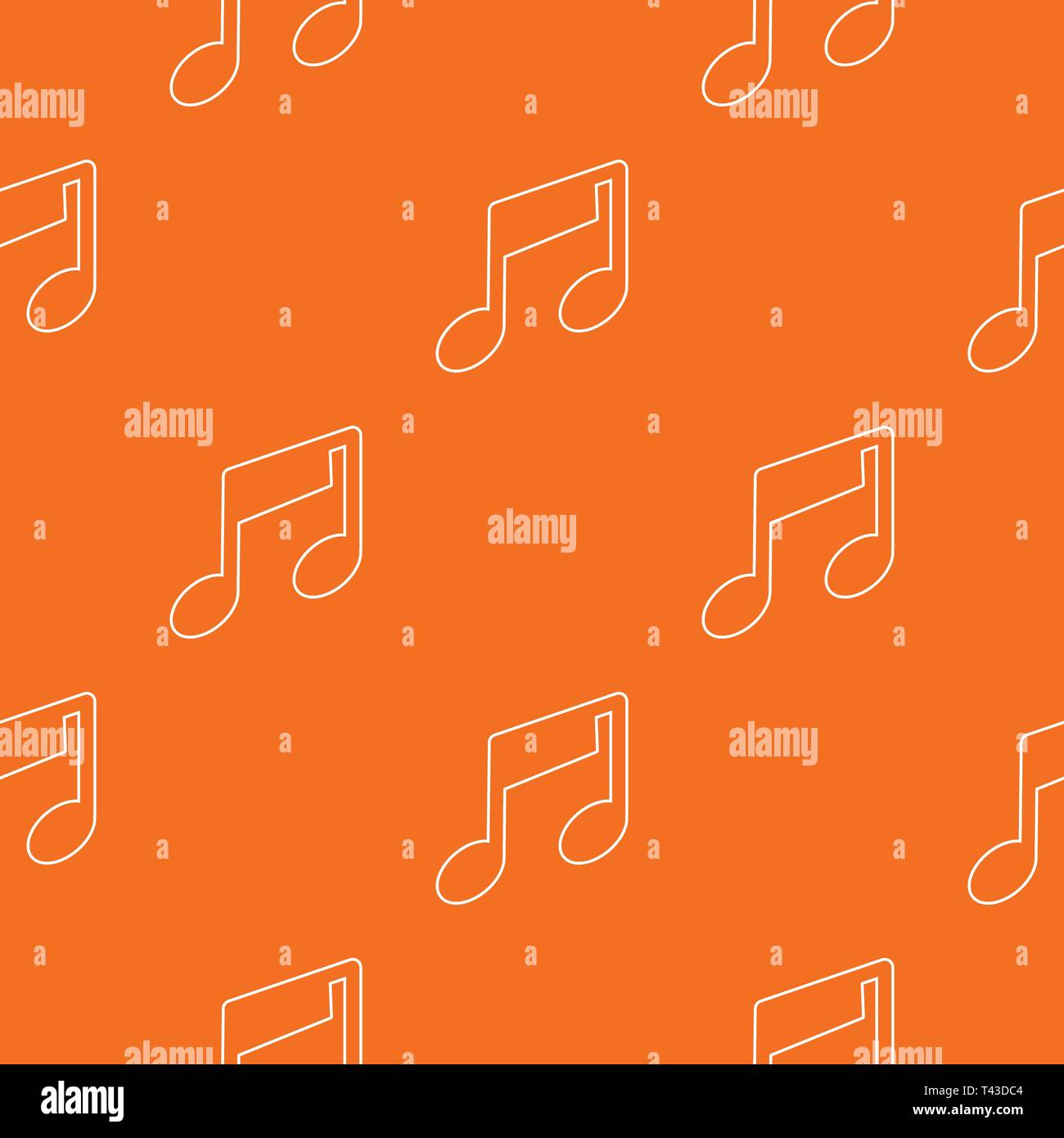 Music note pattern vector orange Stock Vector Image & Art - Alamy