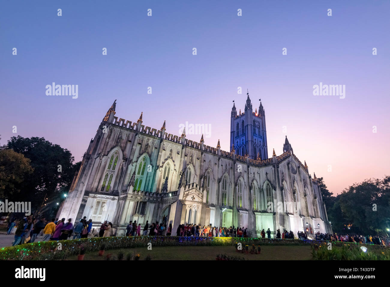 Horizontal view of St Paul's Cathedral in Kolkata aka Calcutta, India ...