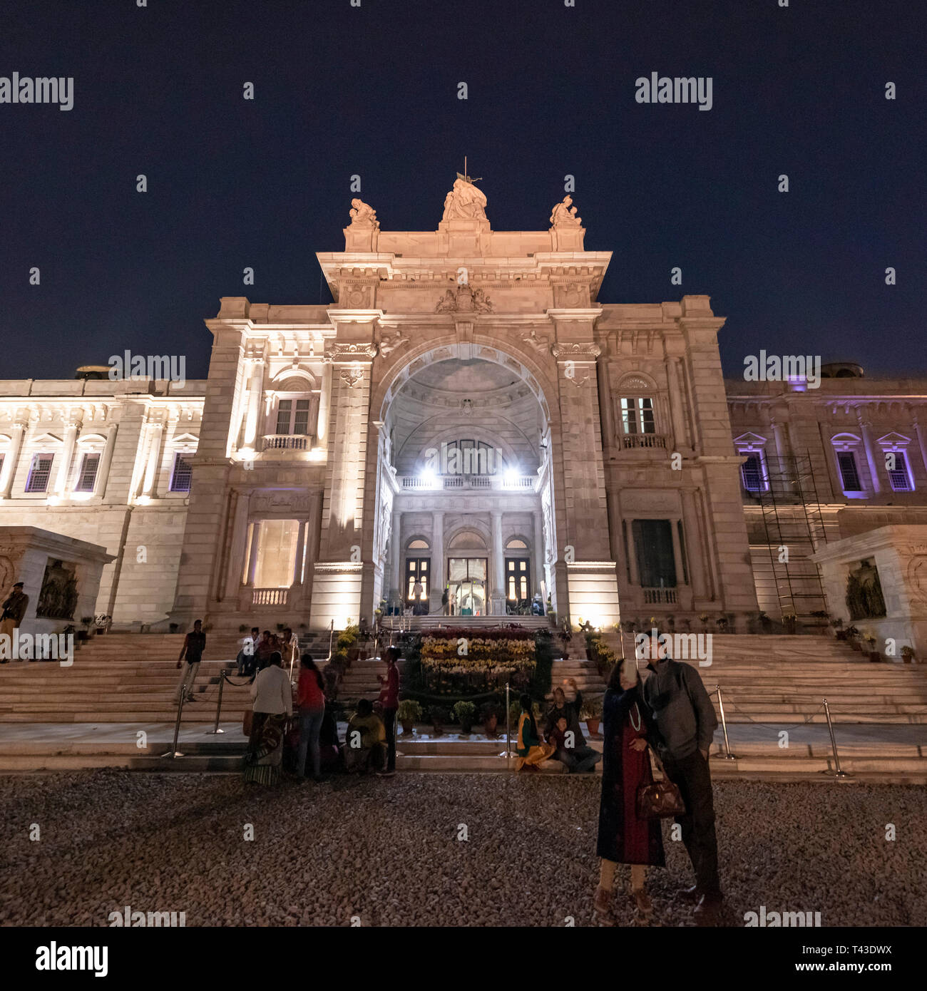 Night view victoria memorial calcutta hi-res stock photography and ...