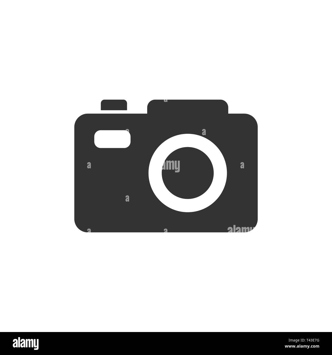 Camera device sign icon in flat style. Photography vector illustration ...