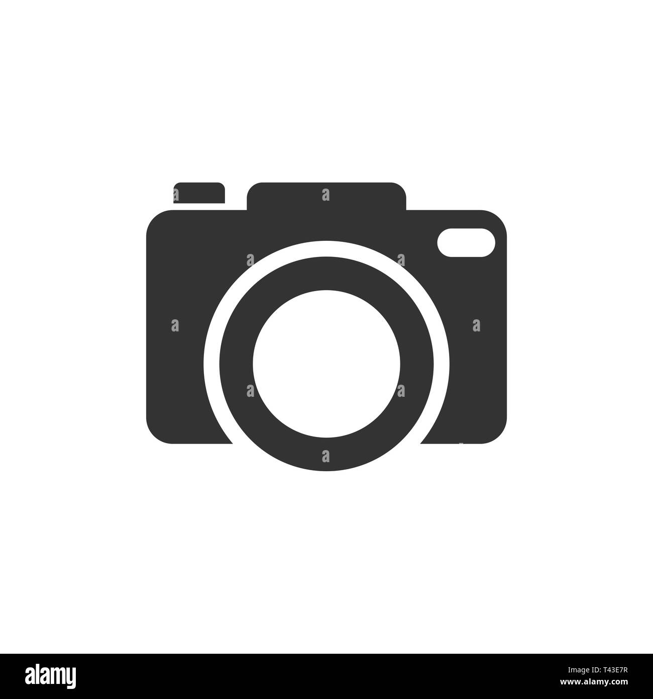 Camera device sign icon in flat style. Photography vector illustration ...