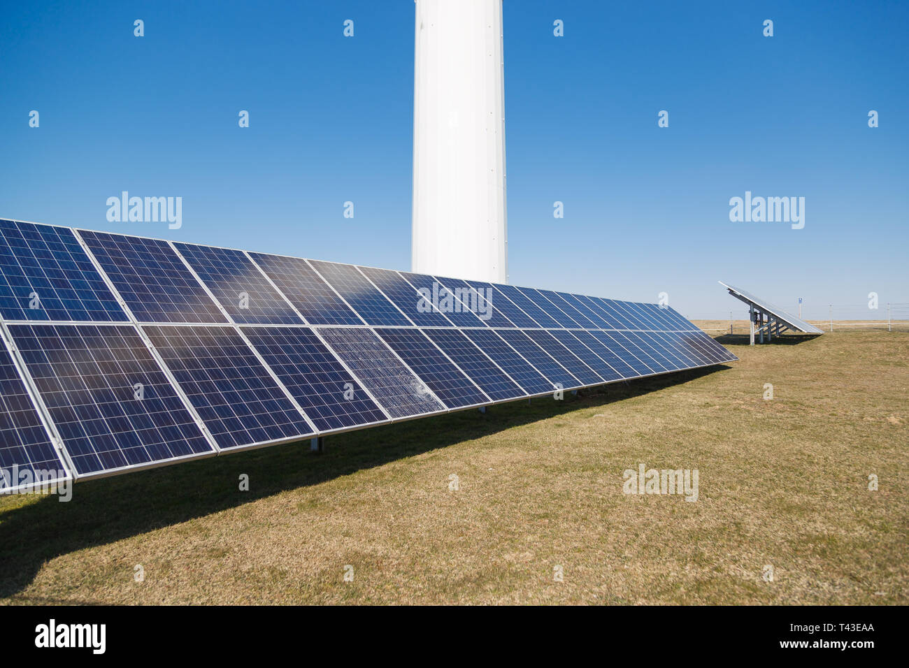 Electric solar panels station. Renewable source concept Stock Photo - Alamy
