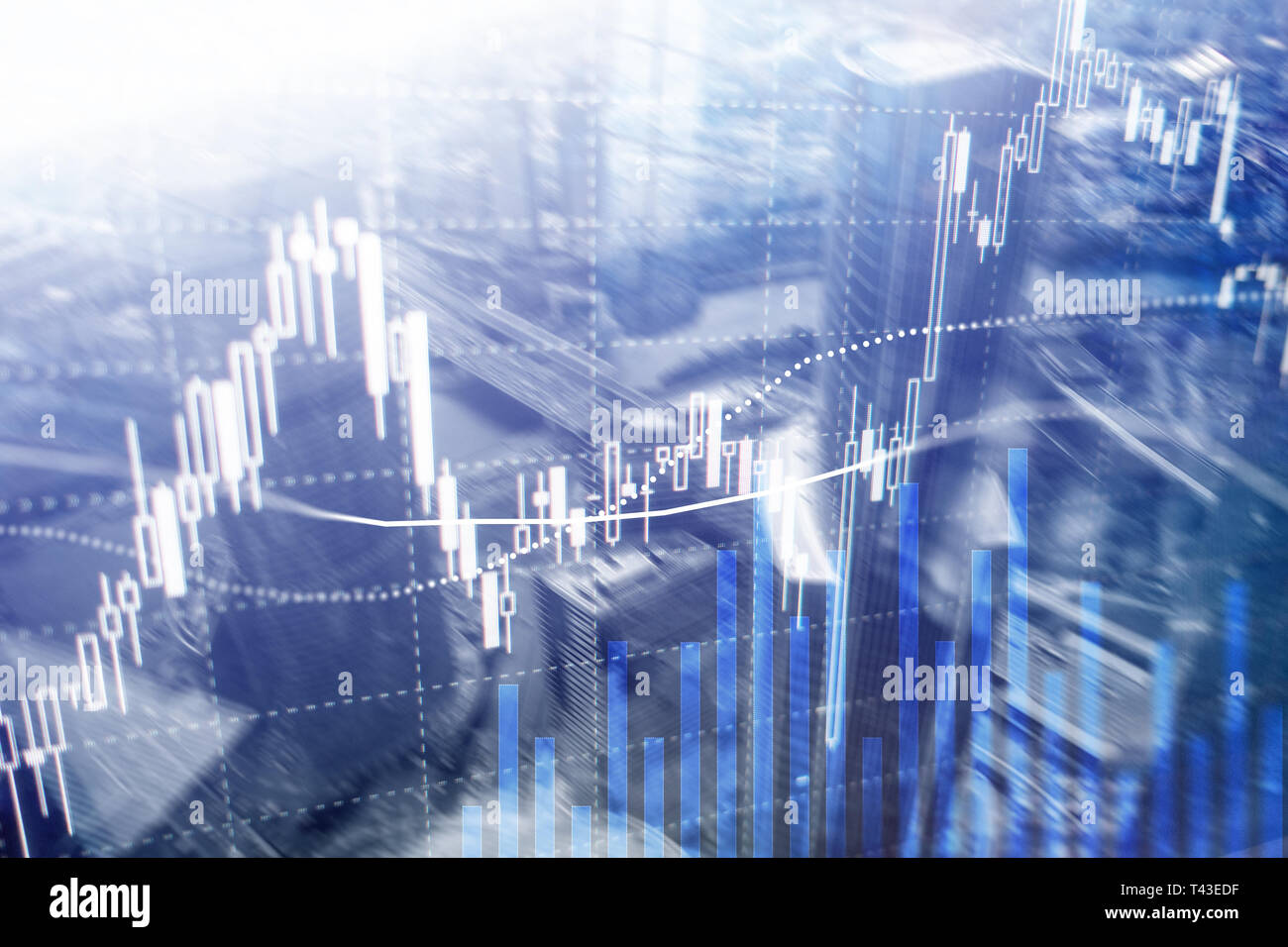 Forex trading, Financial market, Investment concept on business center ...