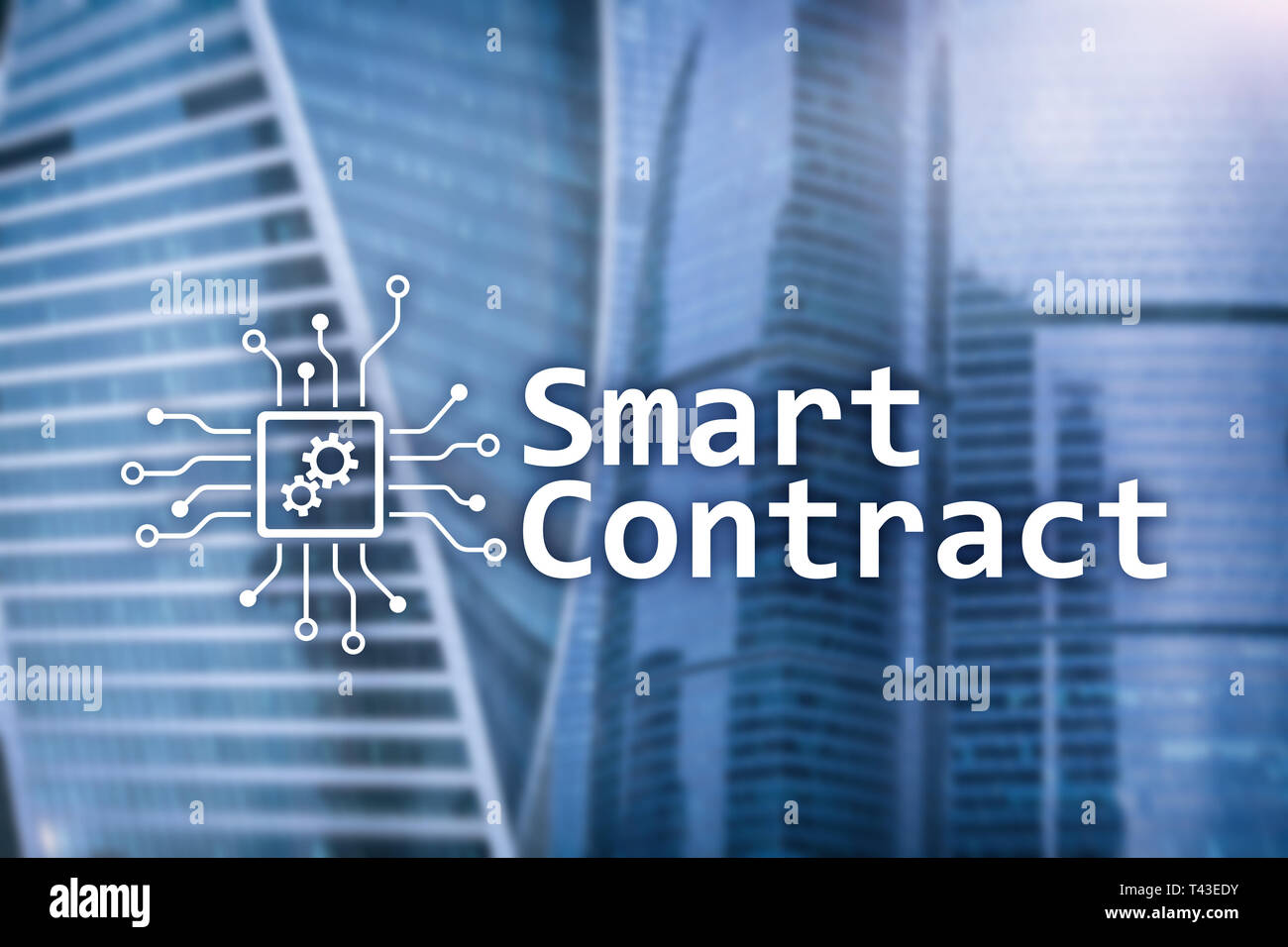 Smart contract, blockchain technology in business, finance hi-tech ...