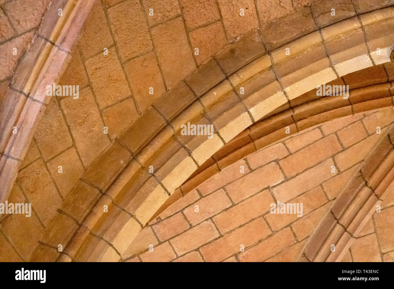 medieval church stone arches detail Stock Photo - Alamy