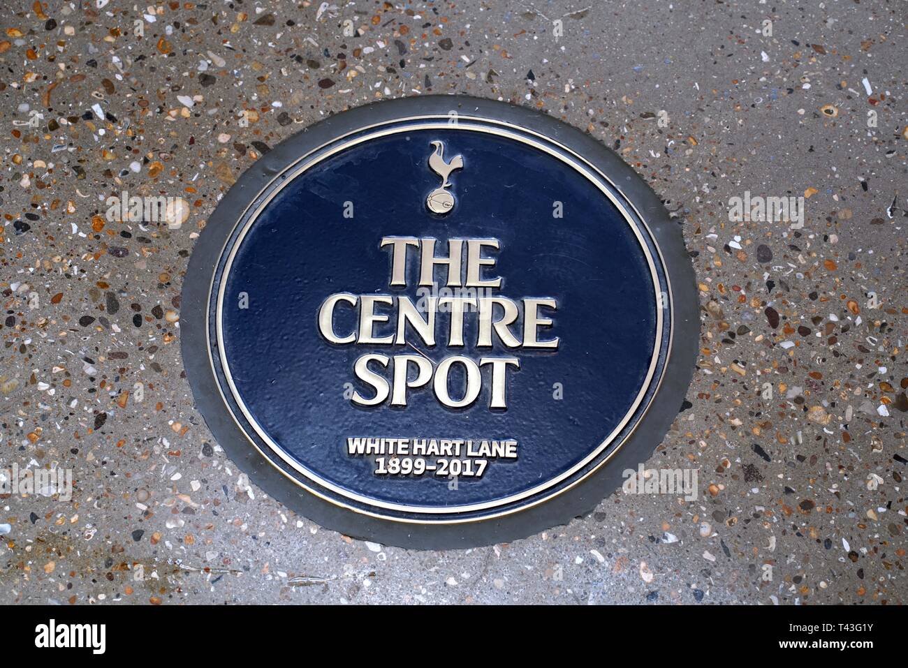 General view of "The Centre Spot" plaque before the Premier League ...