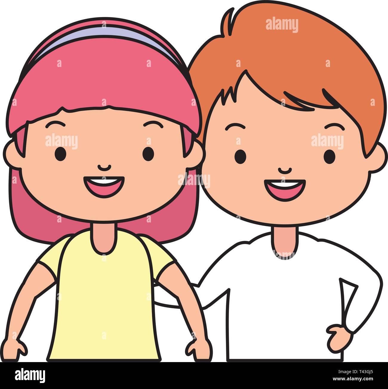 happy kids character Stock Vector Image & Art - Alamy