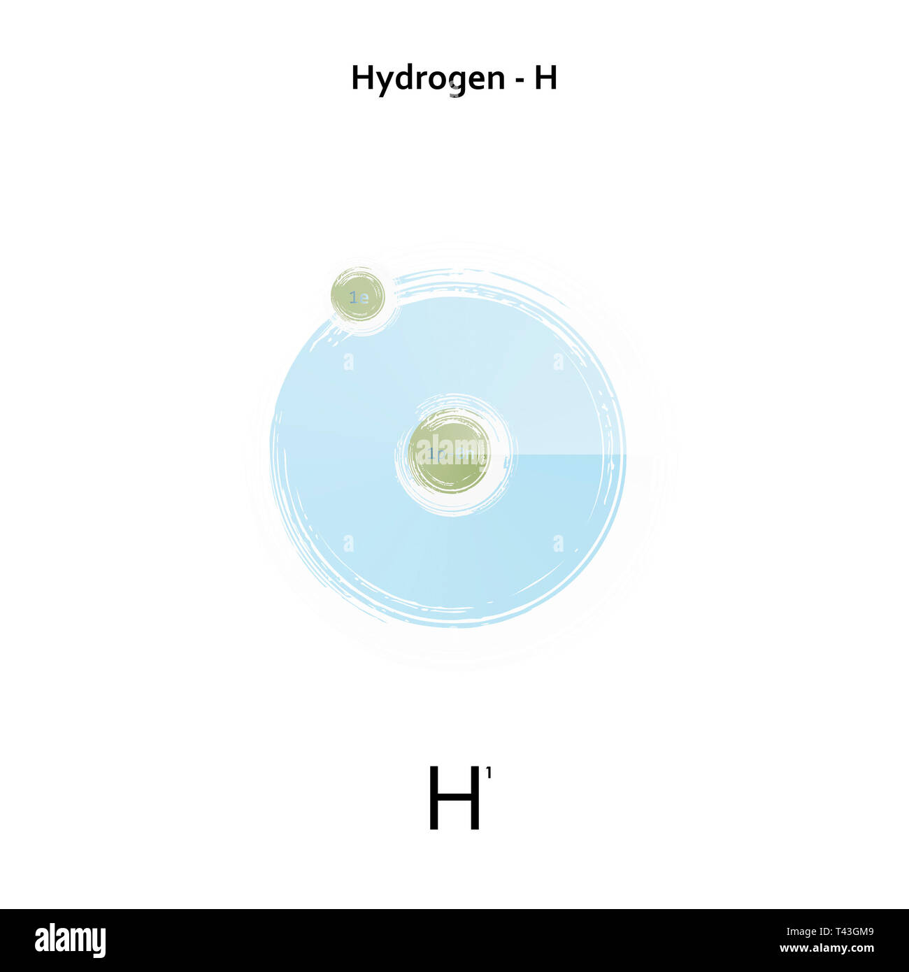 Hydrogen chemical element atomic structure illustration backdrop Stock ...
