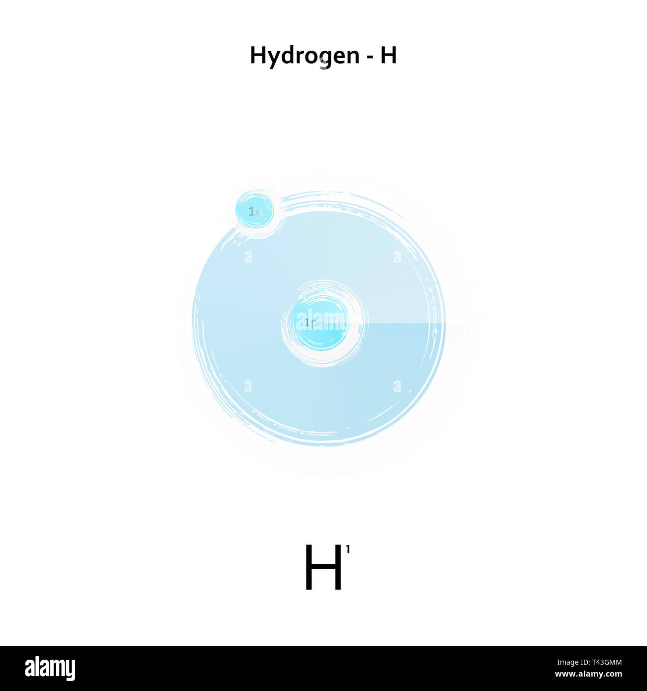 Hydrogen chemical element atomic structure illustration backdrop Stock ...