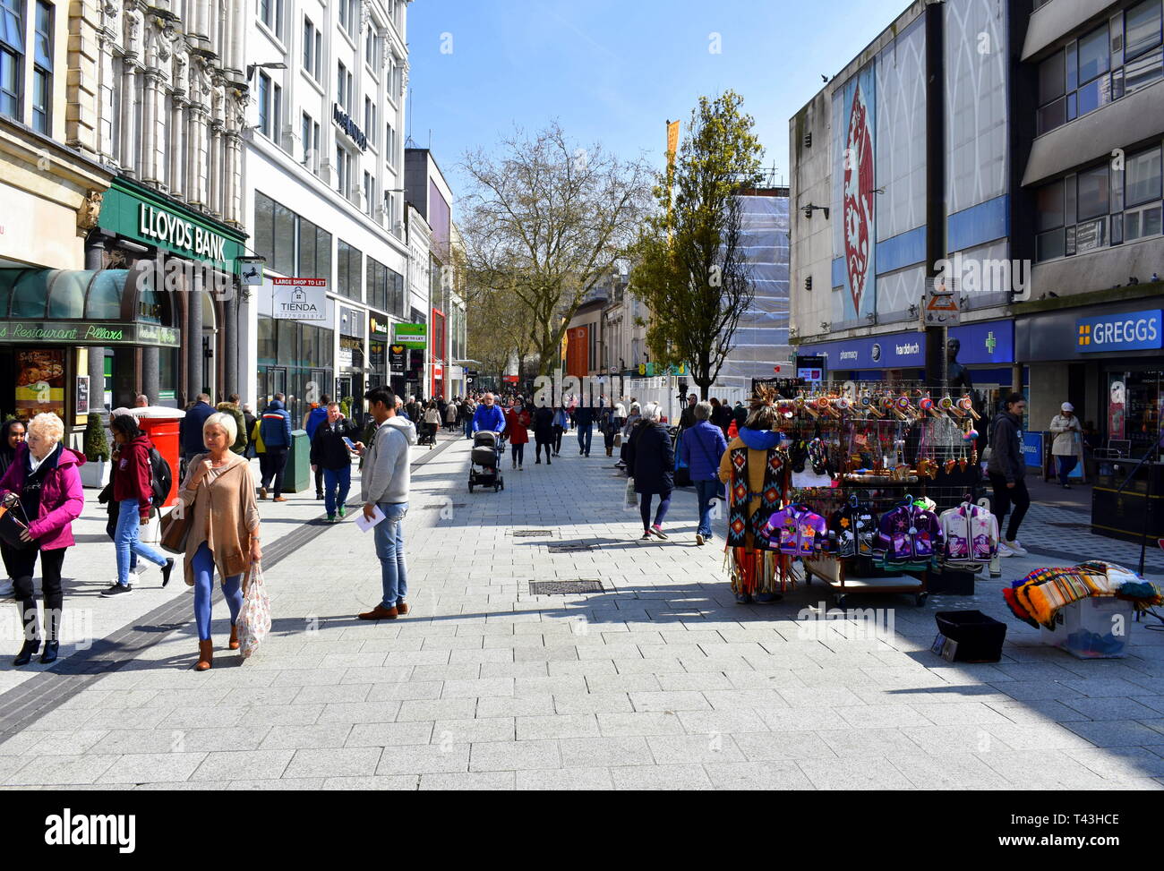 Queen Street, Cardiff, South Glamorgan, Wales Stock Photo - Alamy