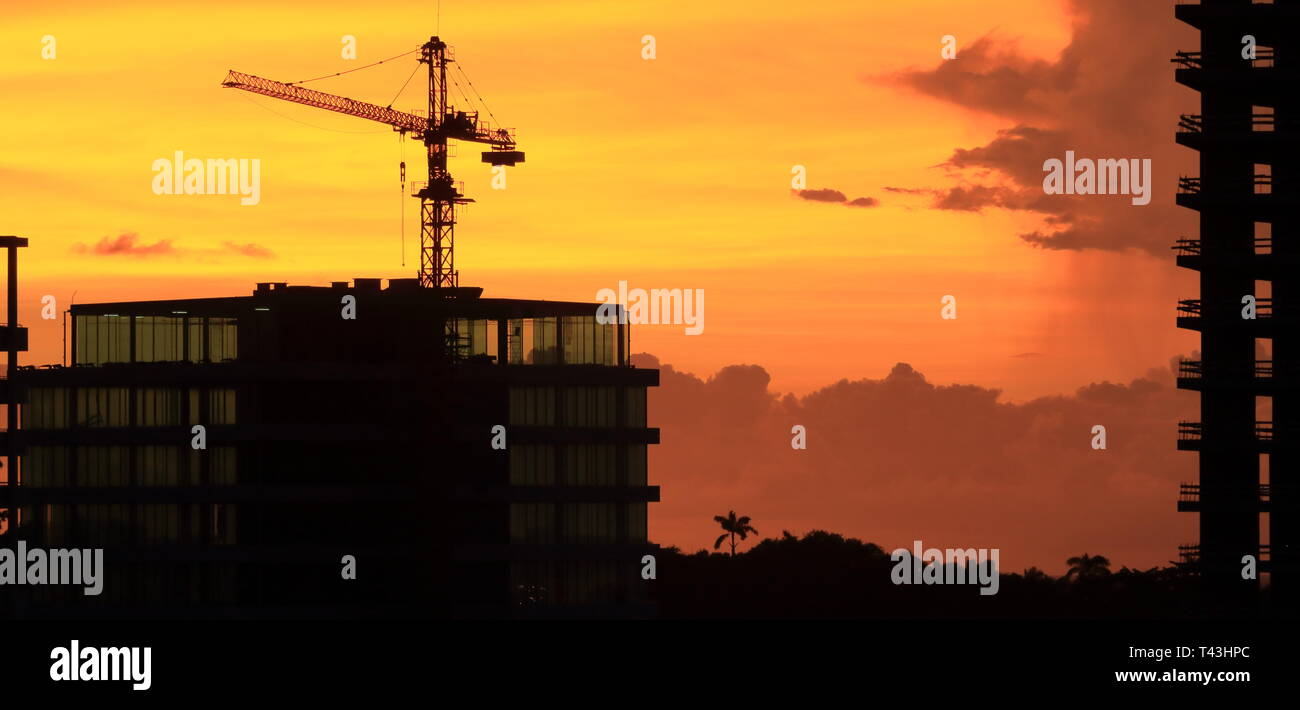 Sunset in Luanda Stock Photo - Alamy