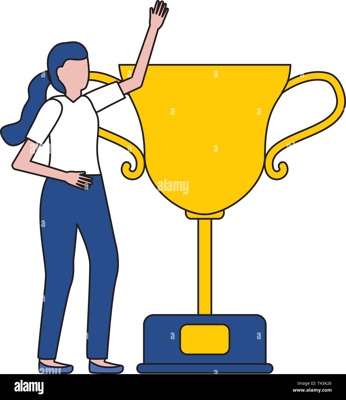 woman trophy award Stock Vector Image & Art - Alamy