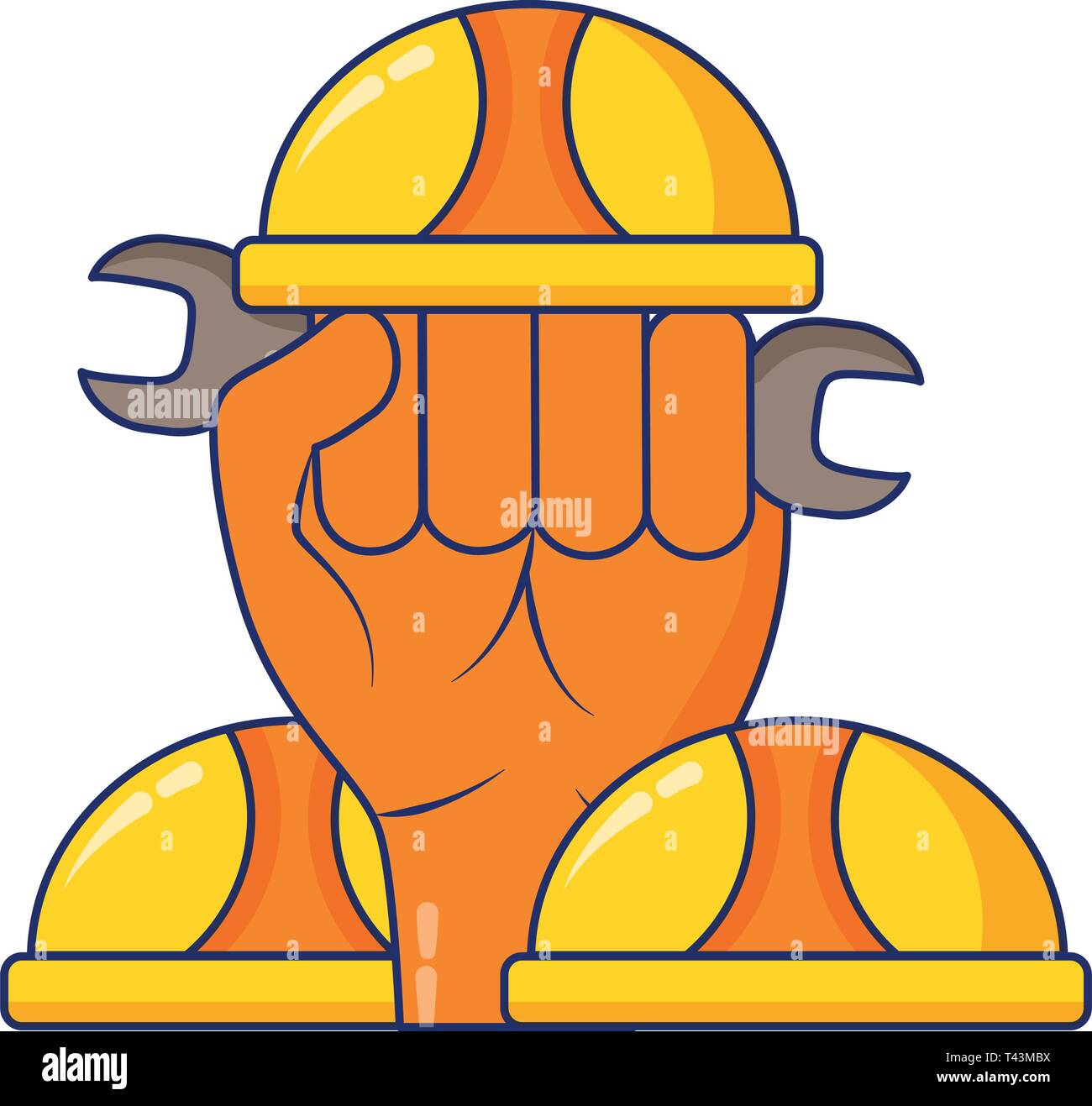 raised hand helmet tools Stock Vector Image & Art - Alamy