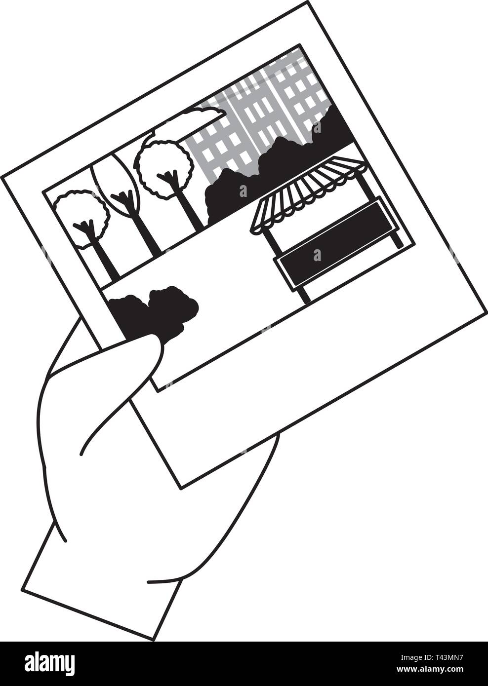 hand with photo Stock Vector Image & Art - Alamy