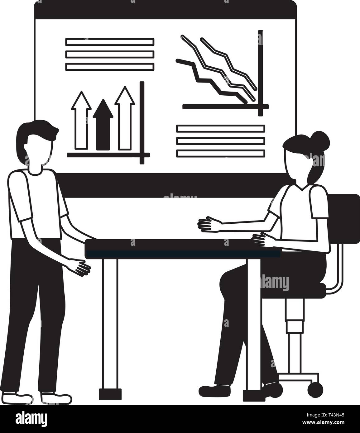 business people report Stock Vector Image & Art - Alamy