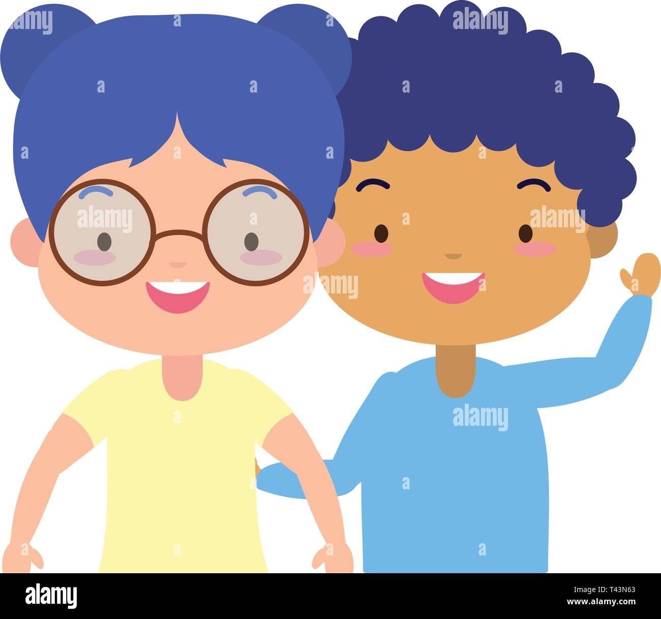 happy kids character Stock Vector Image & Art - Alamy