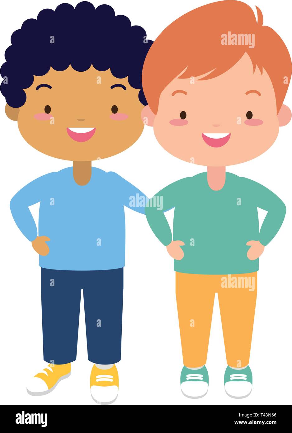 happy kids character Stock Vector Image & Art - Alamy