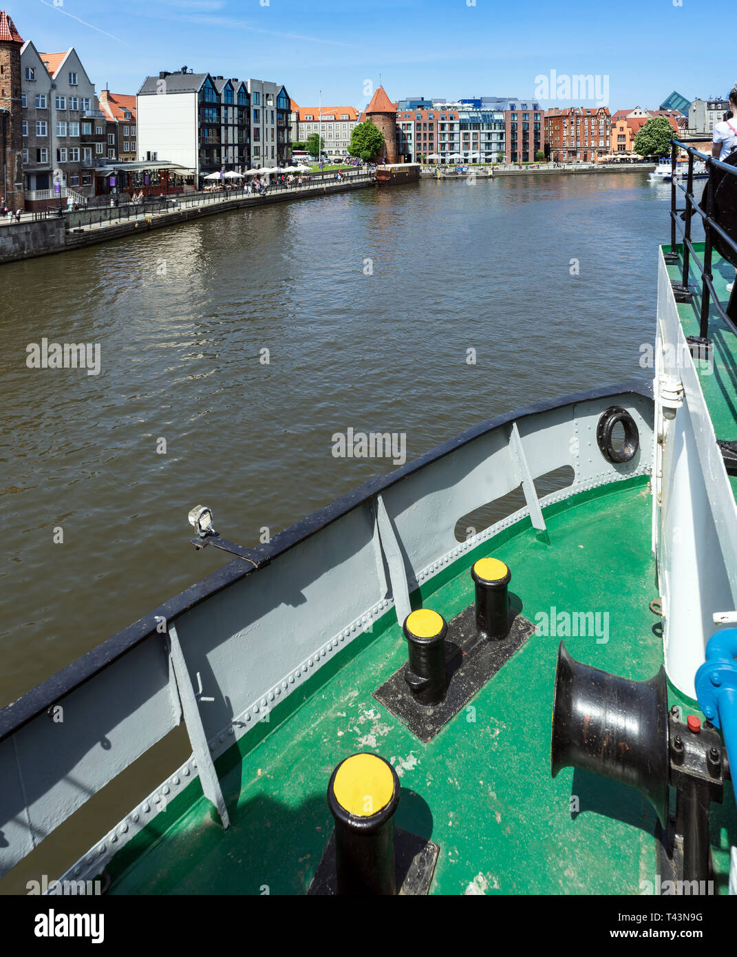 The city of Gdansk, Poland from the stern of the old museum merchant ...