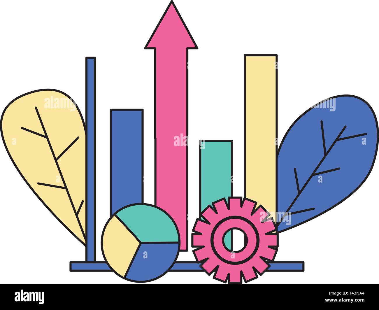 business chart report gear Stock Vector Image & Art - Alamy