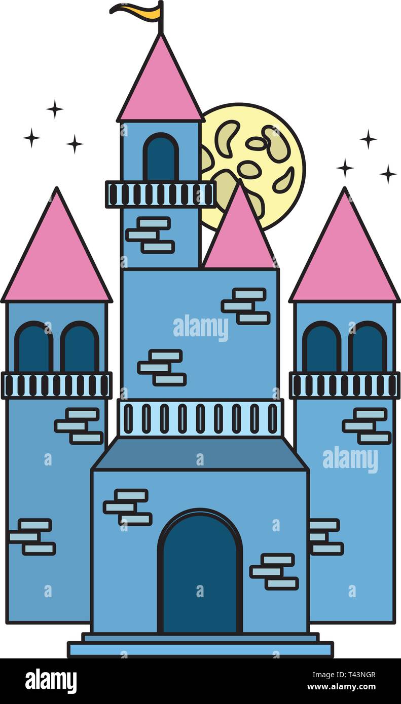 fairy blue castle Stock Vector Image & Art - Alamy