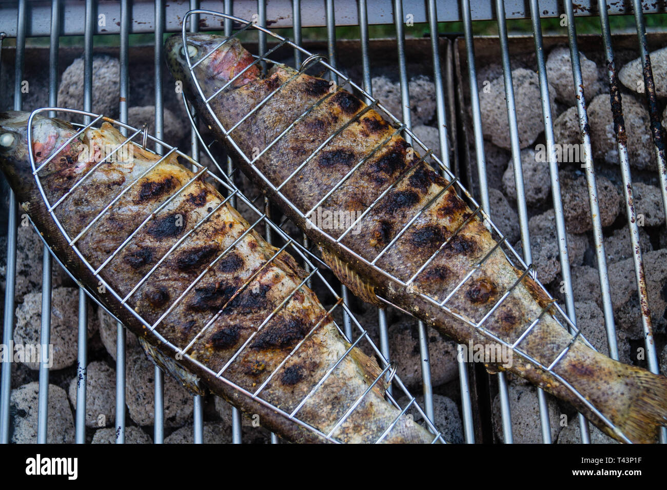 across the Barbecue season Stock Photo - Alamy