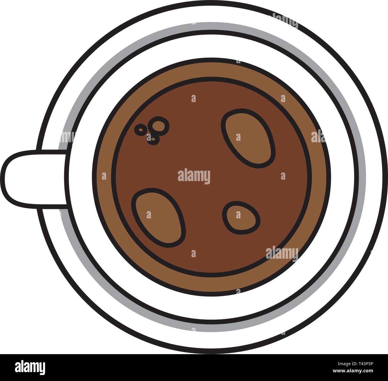 top view coffee cup Stock Vector Image & Art - Alamy