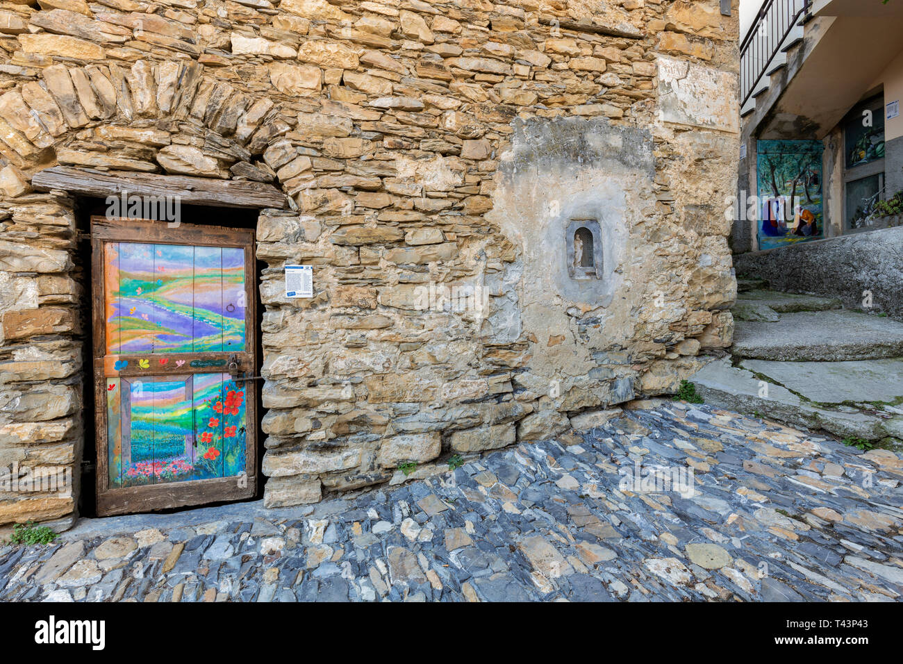 Painted doors of valloria hi-res stock photography and images - Alamy